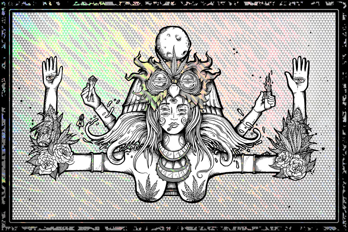 Indi Goddess White Lava Cik Printing